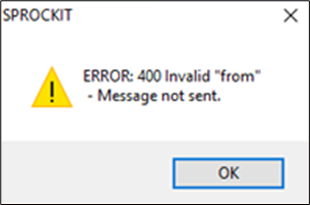 SMS Error 400 – Infusion Business Software