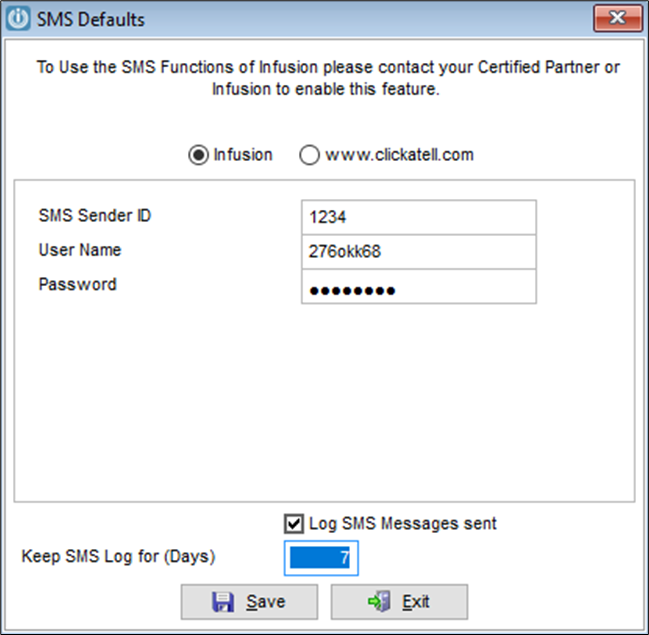 SMS Error 400 – Infusion Business Software