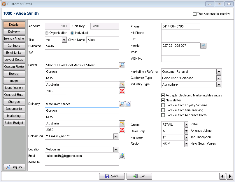 SPROCKIT™ Australia Recommend Customer Setup – Infusion Business Software