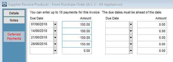 Supplier Deferred Payment Reporting – Infusion Business Software