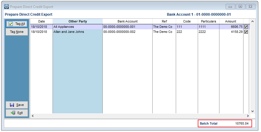 Export Direct Credit Payments and Upload to your Bank – Infusion ...