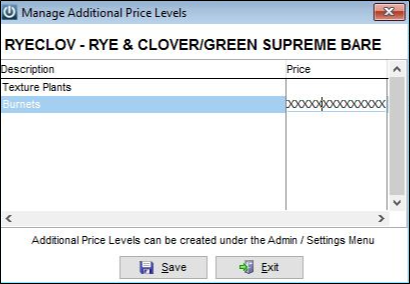 Additional Price Levels – Infusion Business Software