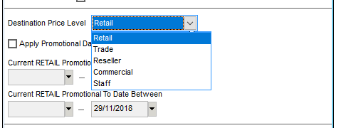 Update Prices / Promotional Dates – Infusion Business Software