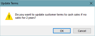 Update Customer Terms Utility – Infusion Business Software