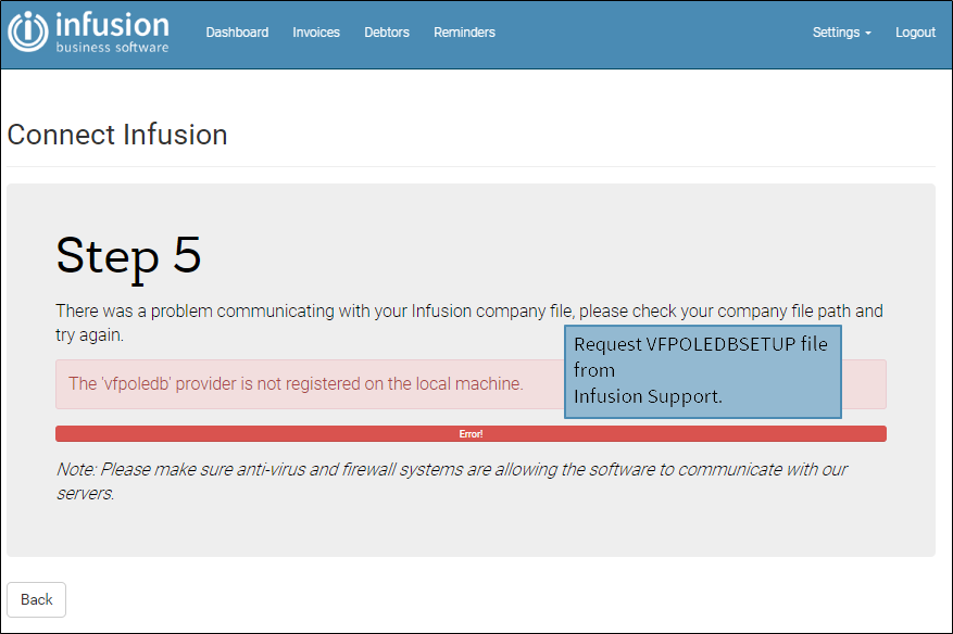 Infusion Collect Installation – Infusion Business Software