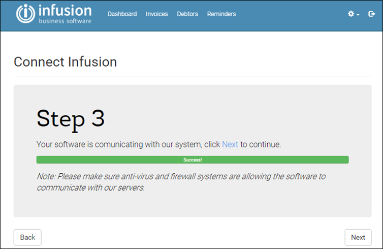 Infusion Collect Installation – Infusion Business Software