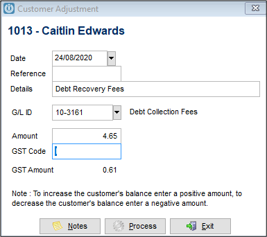 Debt Collection Fees – Infusion Business Software