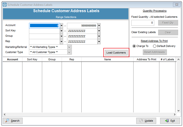 Print Customer Address Labels – Infusion Business Software