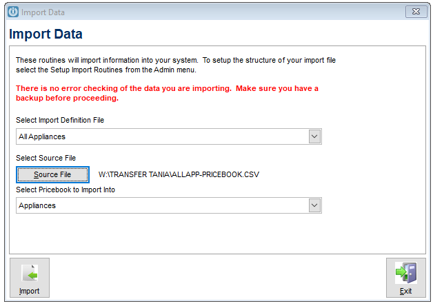 Importing Data from the Admin / Import Data Menu – Infusion Business ...