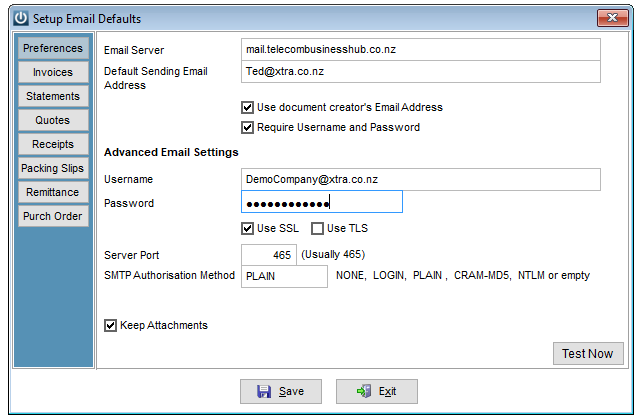 Default Sending Email Address Spark – Infusion Business Software