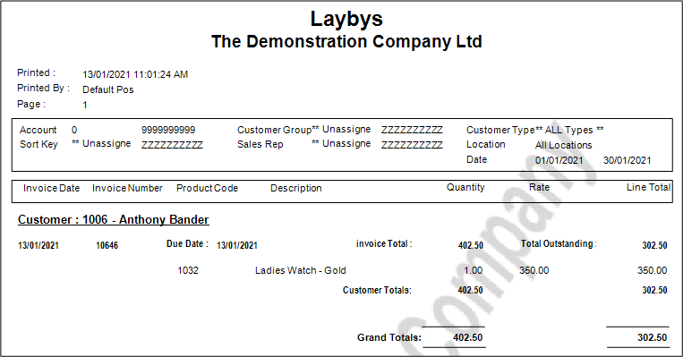 Processing A Layby Sale in Infusion – Infusion Business Software