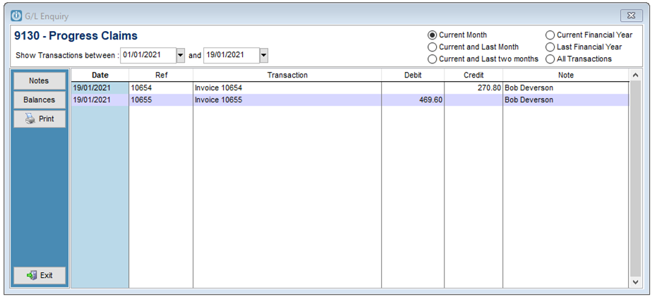 Progress Claims – Infusion Business Software