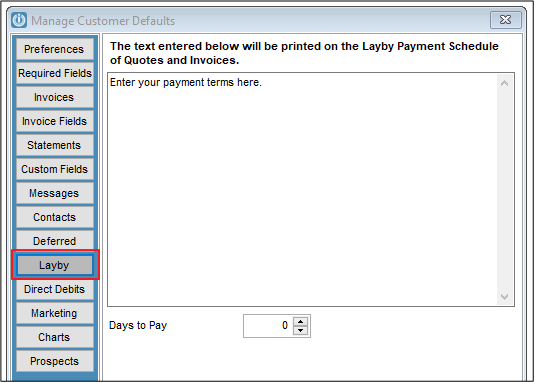 Processing A Layby Sale in Infusion – Infusion Business Software