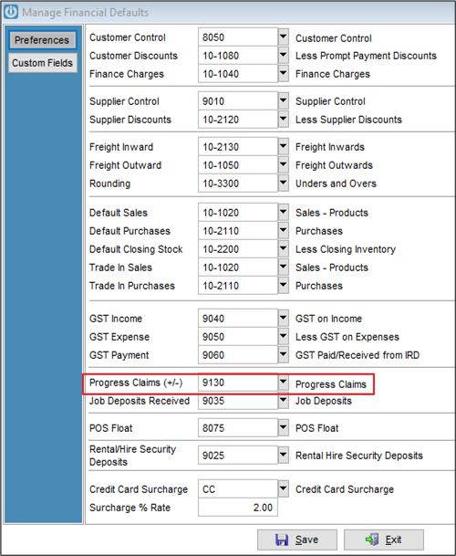 Progress Claims – Infusion Business Software