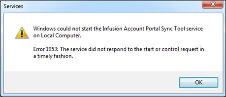 Error 1053 – Infusion Business Software