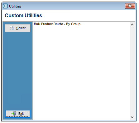 Utility - Delete Products by Group – Infusion Business Software