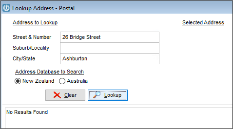 Address Lookup Functionality – Infusion Business Software