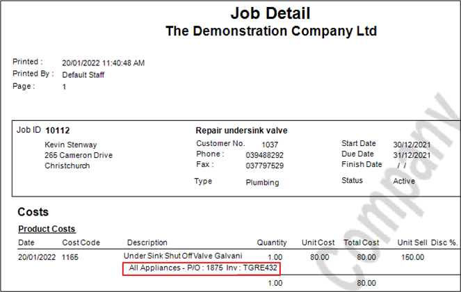 How Do I See A Completed Purchase Order On A Job? – Infusion Business ...