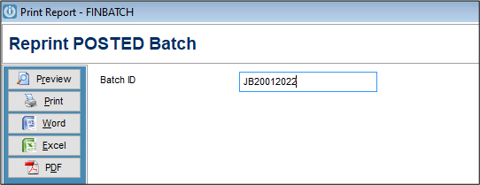 Reprinting Or Identifying A Posted Batch – Infusion Business Software