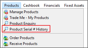 Serial Number History – Infusion Business Software