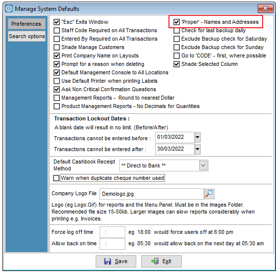 Formatting Names and Address to Proper Case – Infusion Business Software